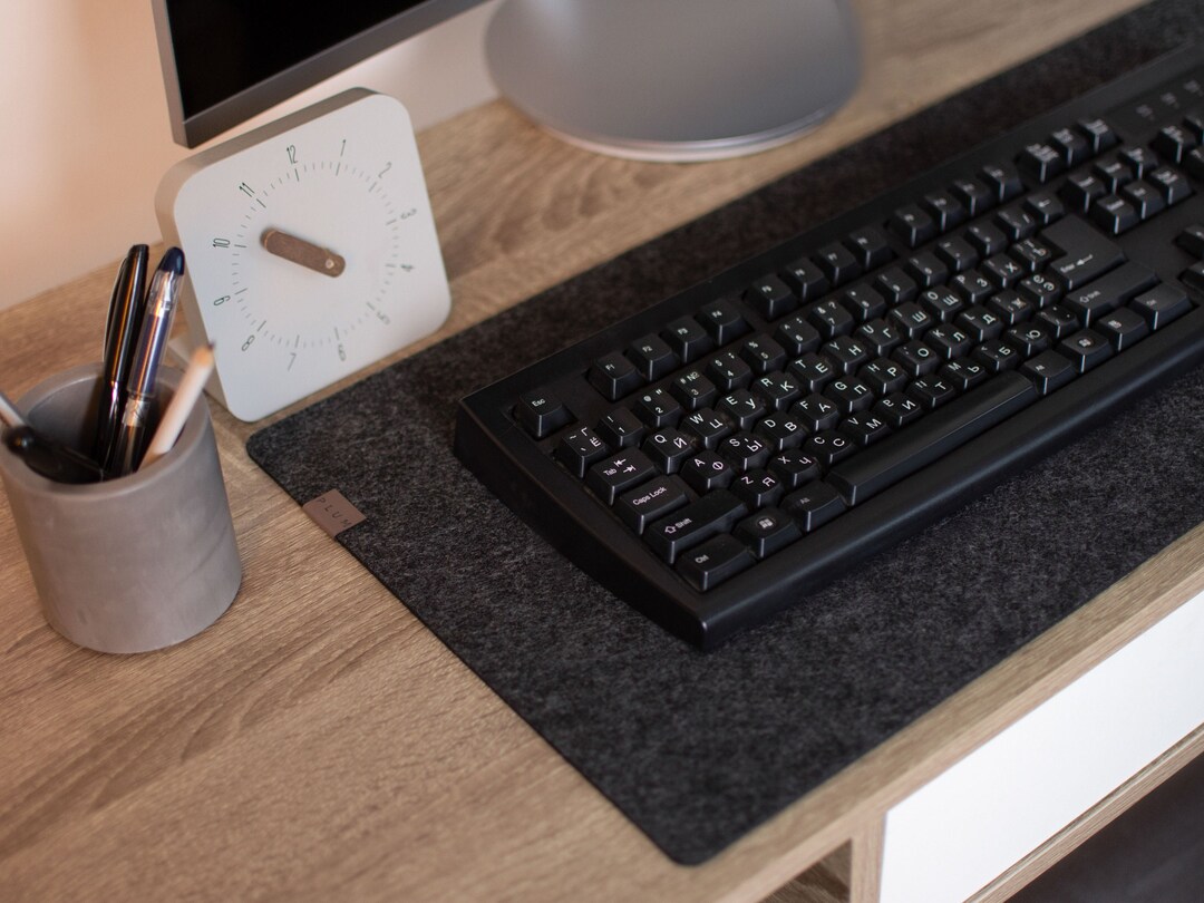 Custom Size Dark Grey Desk Mat - Etsy