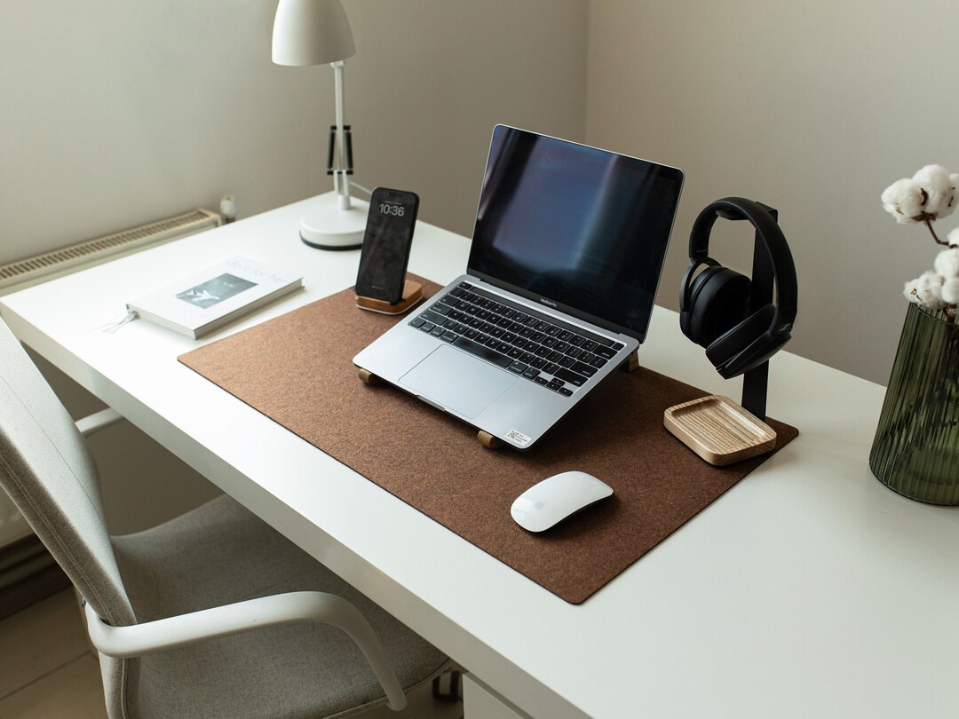 Felt Desk Mat, Keyboard Mat, Desk Organizer for Home Office, Unique ...