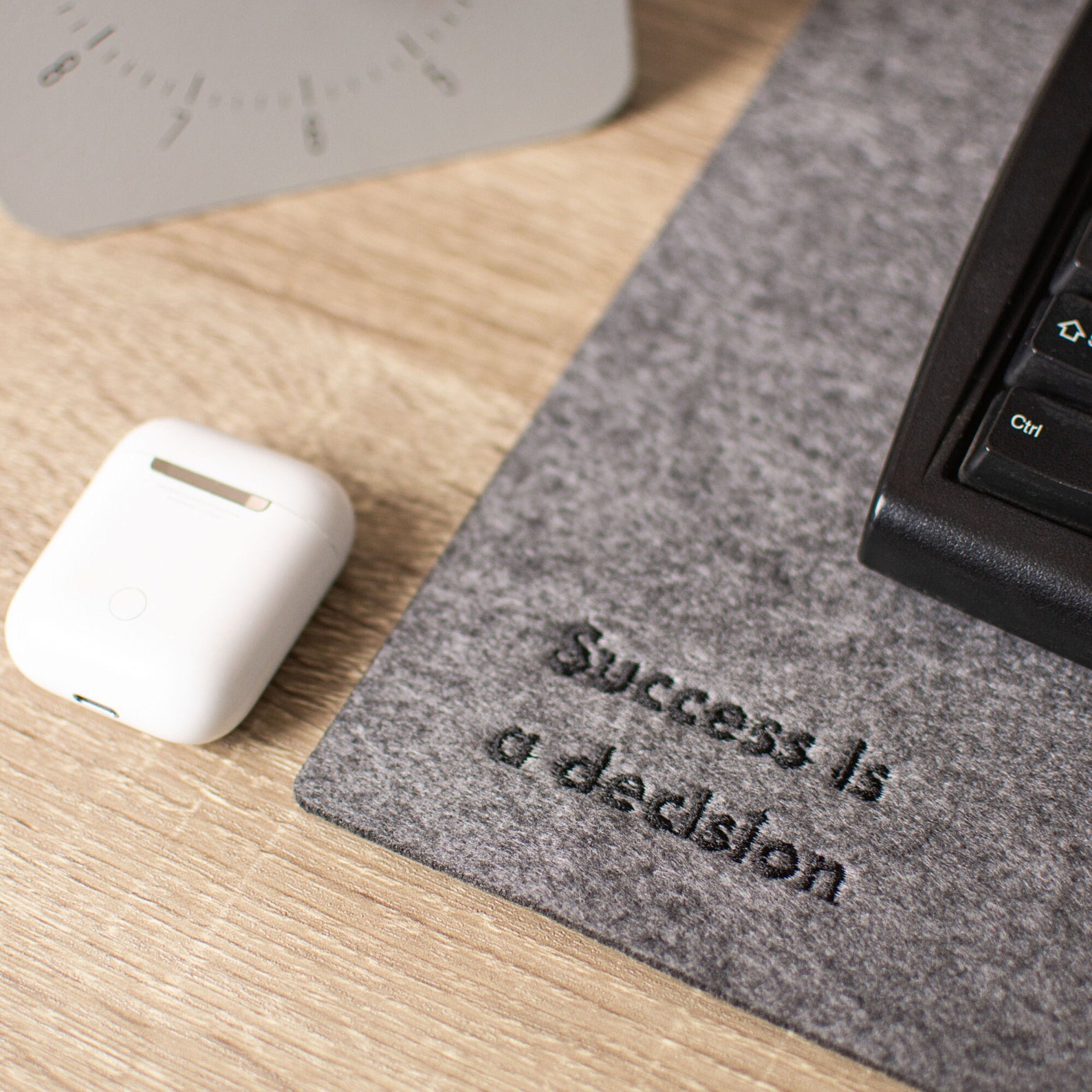 Custom Size Desk Mat Grey, Felt Desk Pad, Large Mouse Pad, Gray Deskmat ...