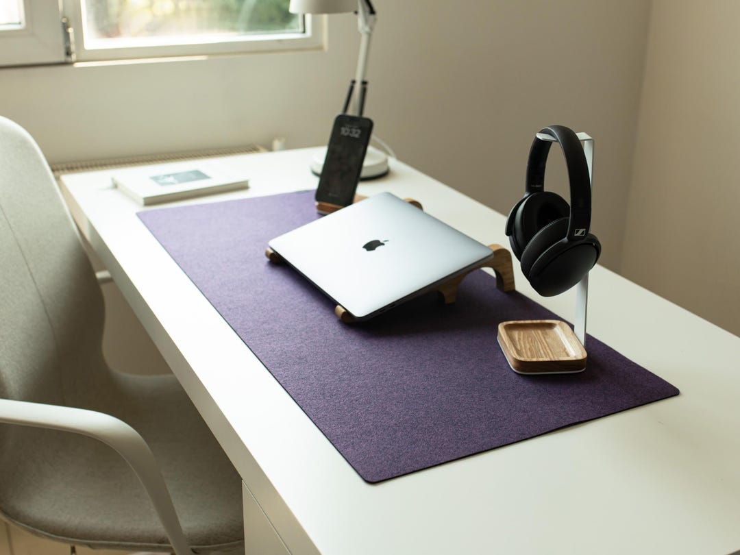 Large Desk Mat, Extra Large Desk Mat, Purple Desk Mat, Desk Accessories ...