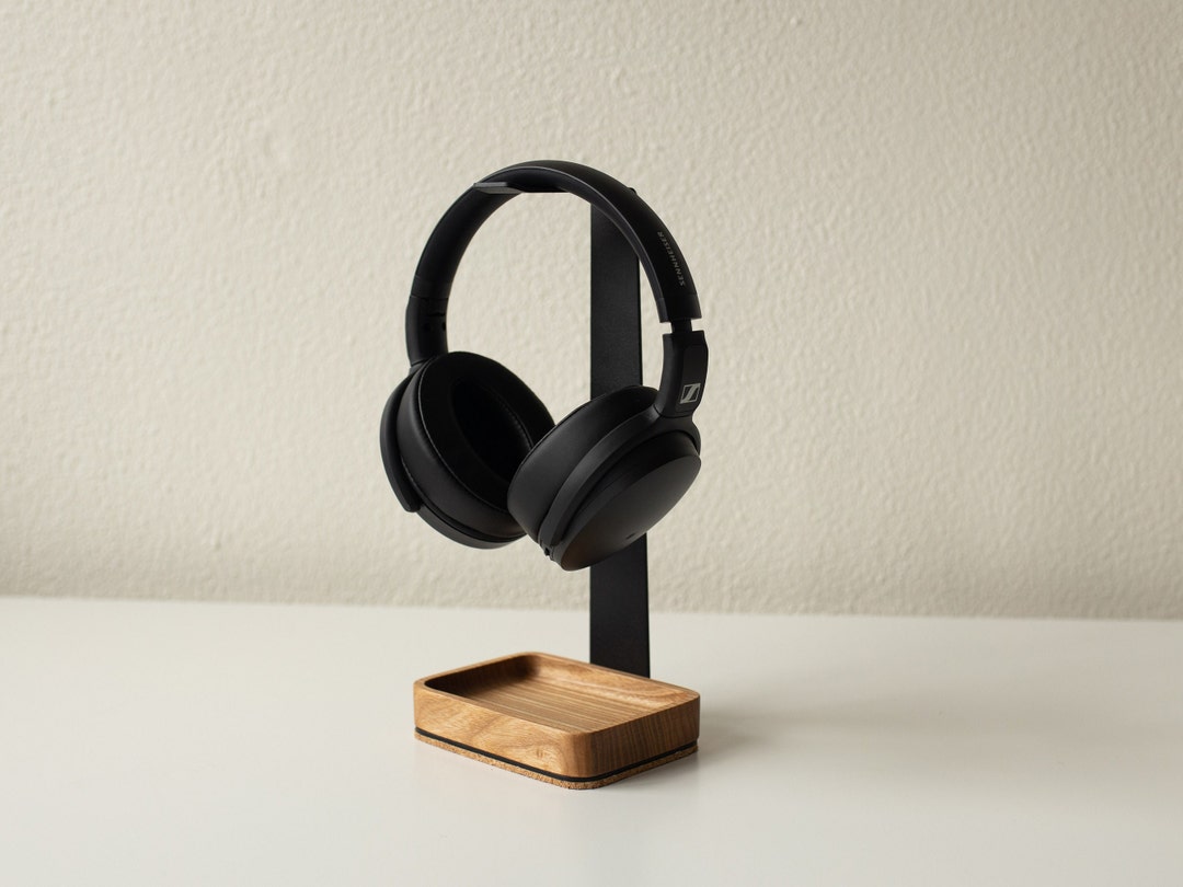 Headphone Stand, Wood Headphone Holder, Custom Wooden Desk Headset ...