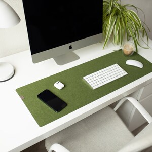 Custom Felt Desk Mat Green, Desk Pad Green, Custom Size With Logo ...