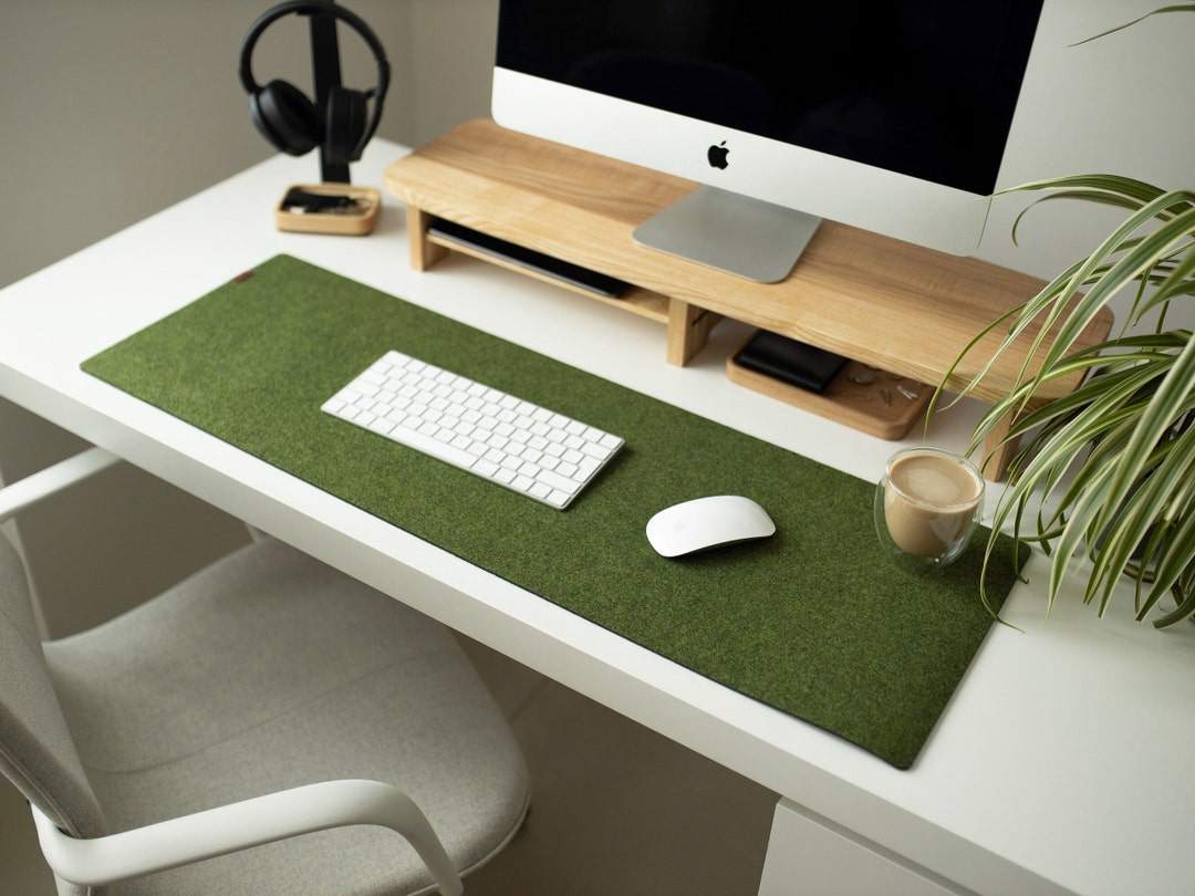 Felt Desk Mat, Keyboard Mat for Desk Organization, Felt Mousepad ...