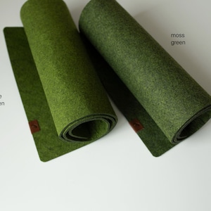 Felt Desk Mat Green, Custom Size Desk Pad Green, Felt Extended Mouse ...