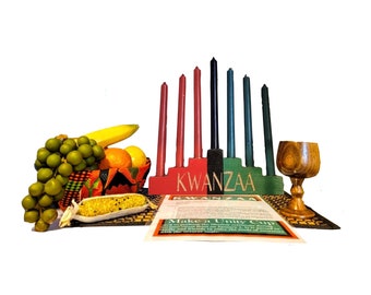 Kwanzaa Kinara Celebration Set Kwanzaa Engraved 11-piece - Etsy