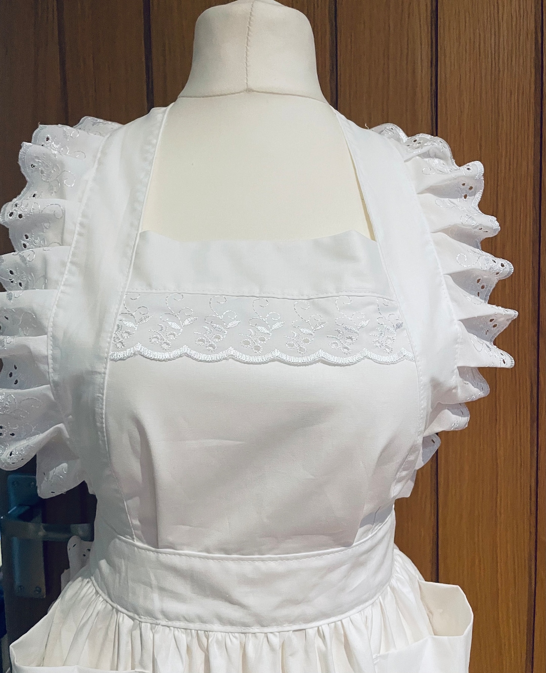 Handmade Victorian Style Organic Cotton Apron: Broderie Lace - Etsy
