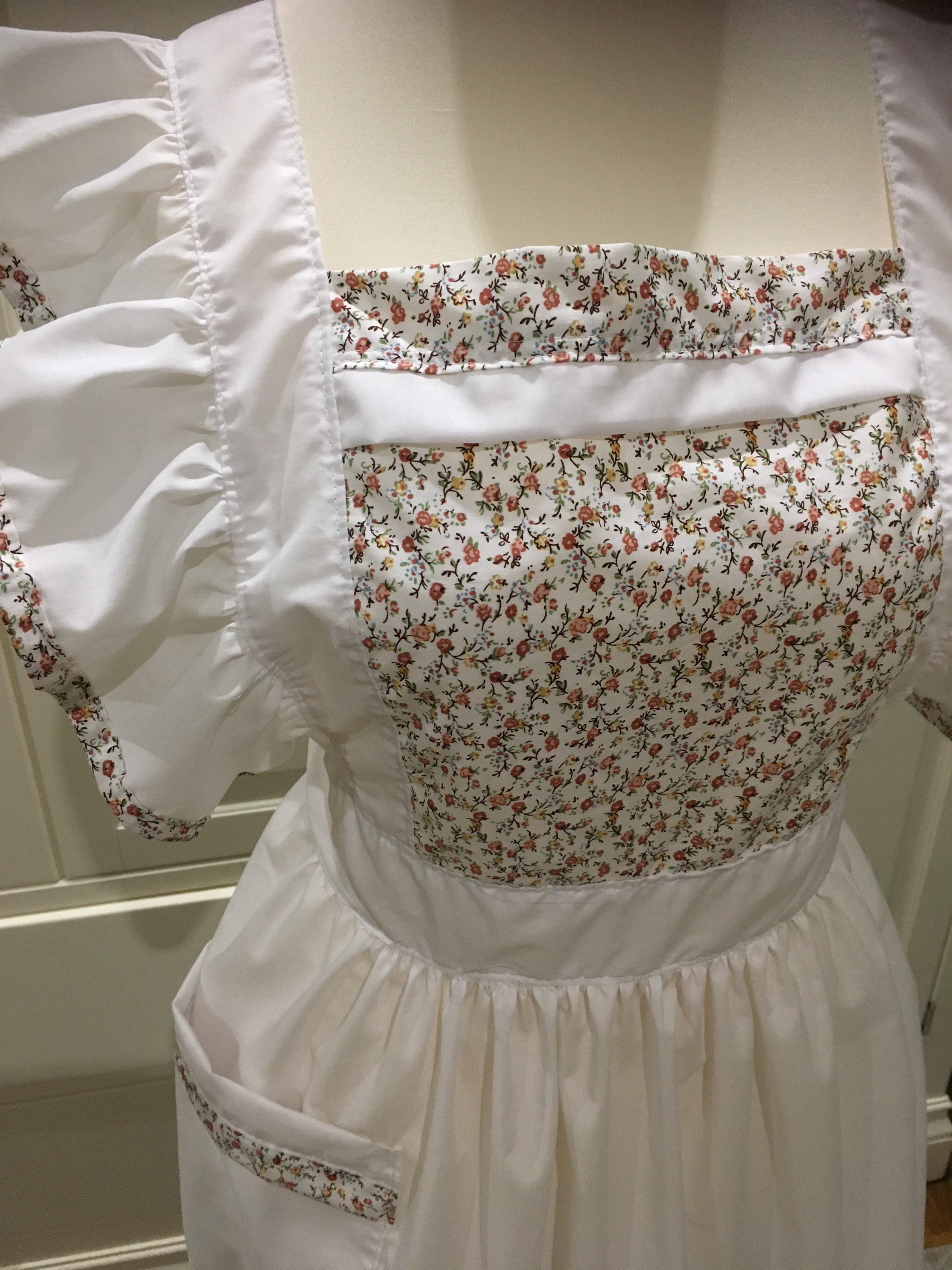 Handmade Ruffled High Quality White, Vintage Full Apron - Etsy UK