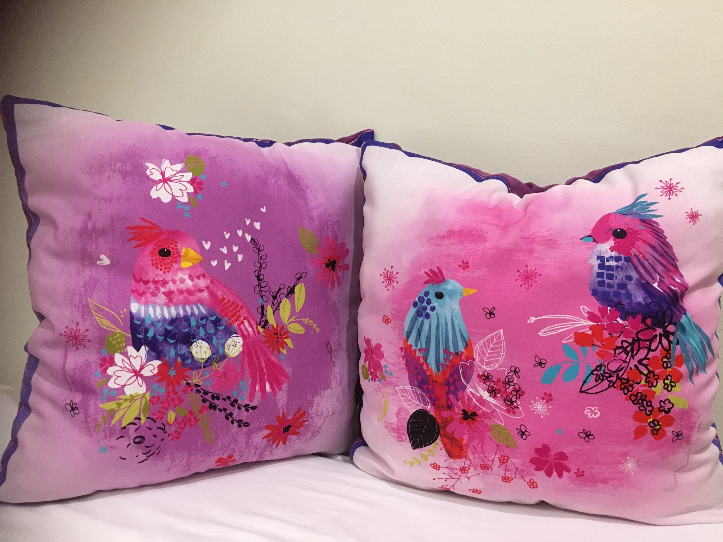 Handmade Bright Bird Cushion Cover - Etsy UK