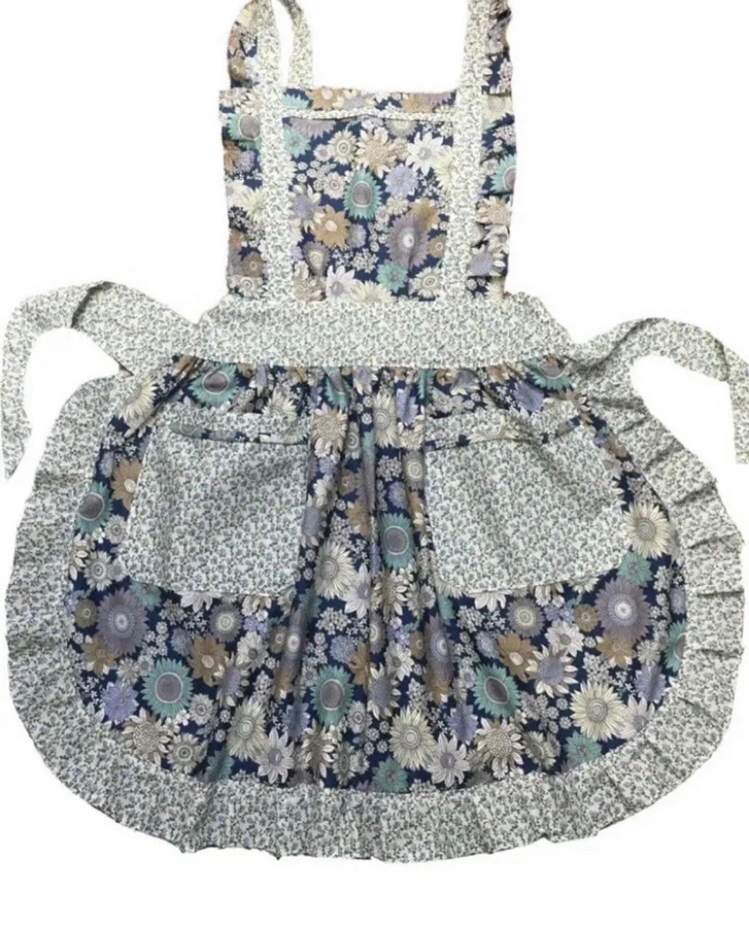 Handmade Floral Cotton Apron: Retro 50s-60s Style - Etsy