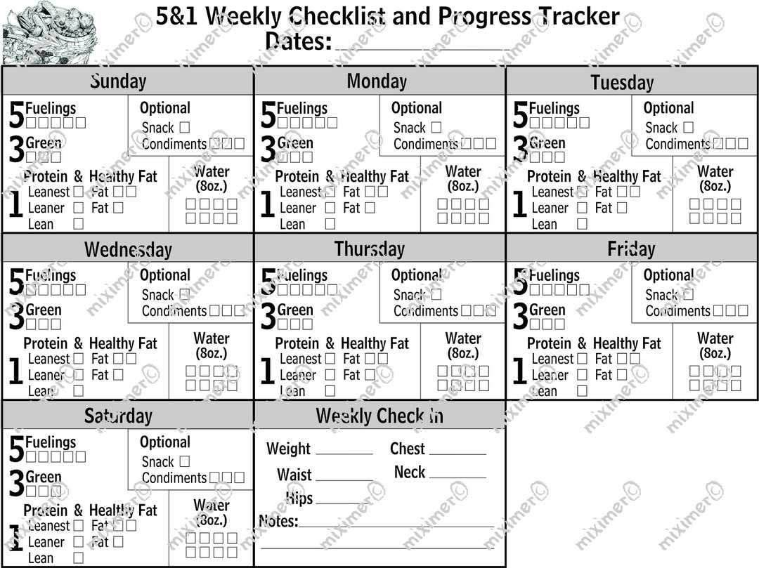Remarkable 2 Landscape Template | 5&1 Notebook | Diet Journal | E-ink ...