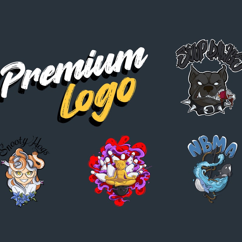 Cartoon Style Custom Logo - Etsy