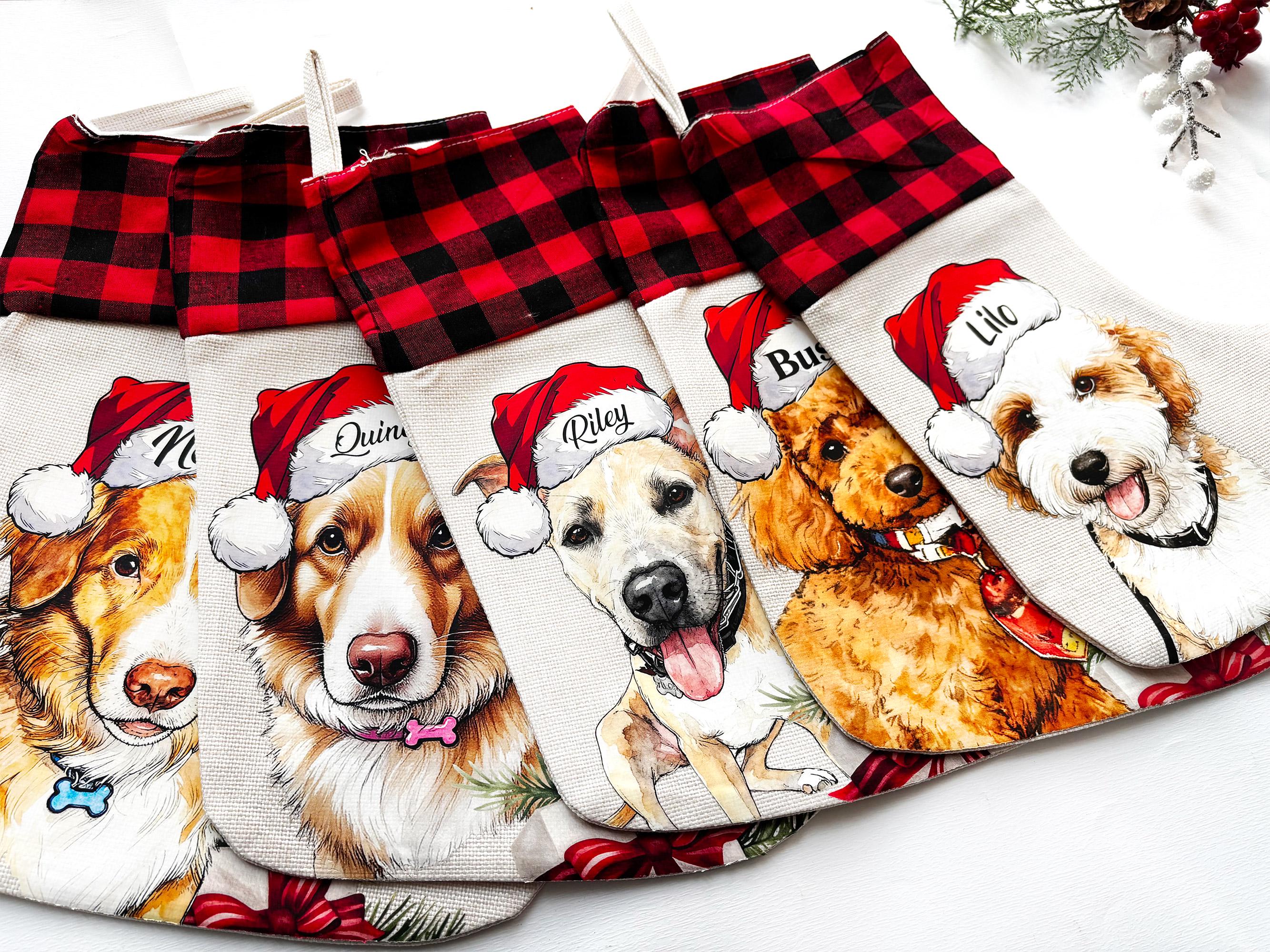 Custom Pet Stocking Using Pet's Photo + Name - Personalized Dog ...