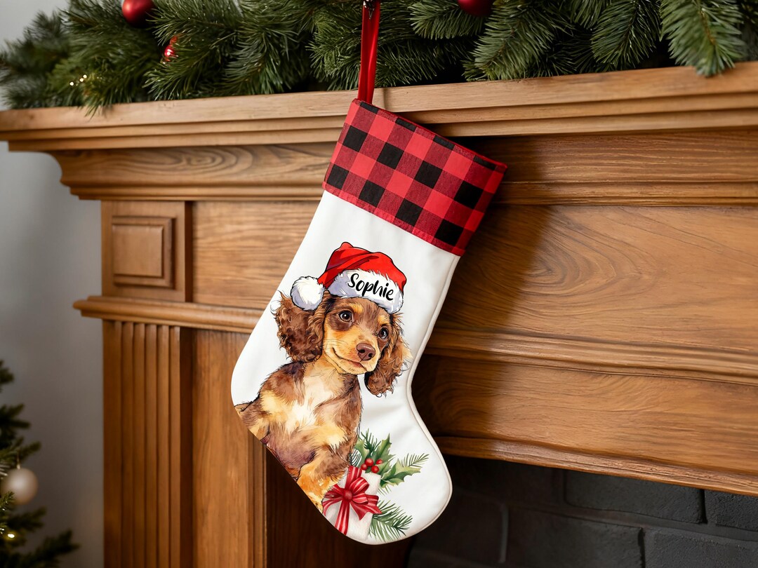 Custom Pet Stocking Using Pet's Photo + Name - Personalized Dog ...