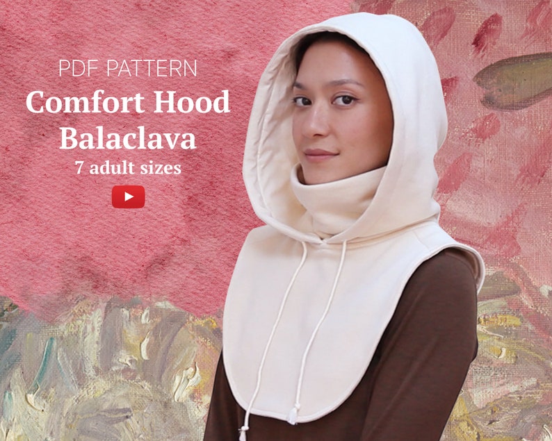 Comfort Hood Balaclava Hat 7 Adult Sizes PDF Sewing Pattern - Etsy
