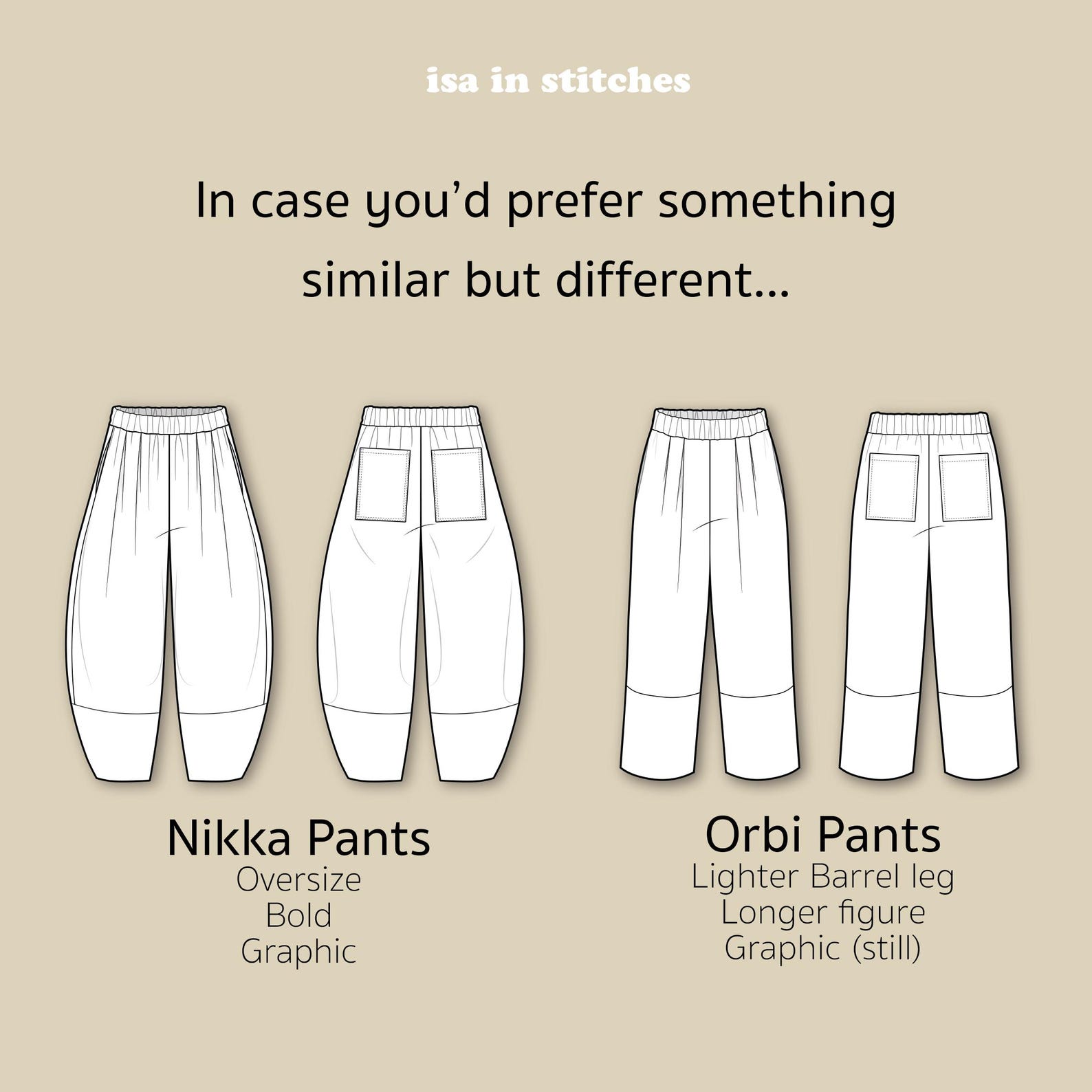 Easy Barrel Legs Orbi Pants Women's Digital Sewing Pattern - Etsy
