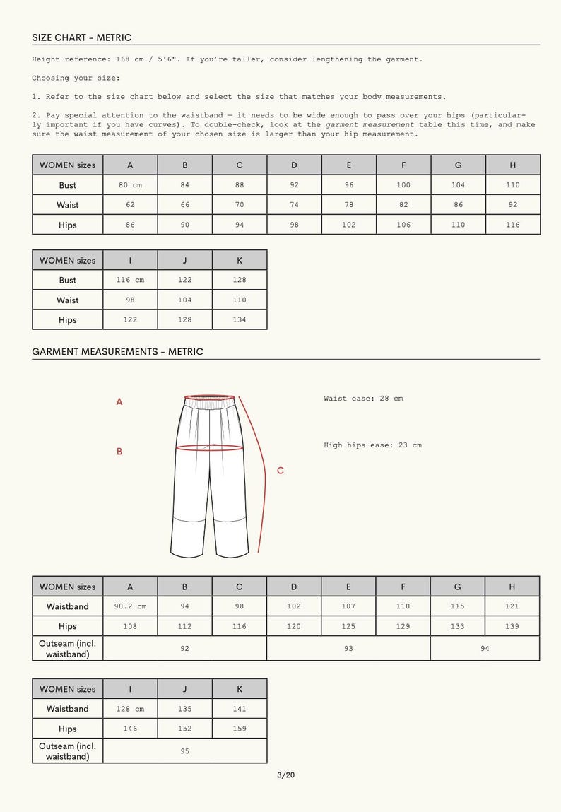 Easy Barrel Legs Orbi Pants Women's Digital Sewing Pattern - Etsy