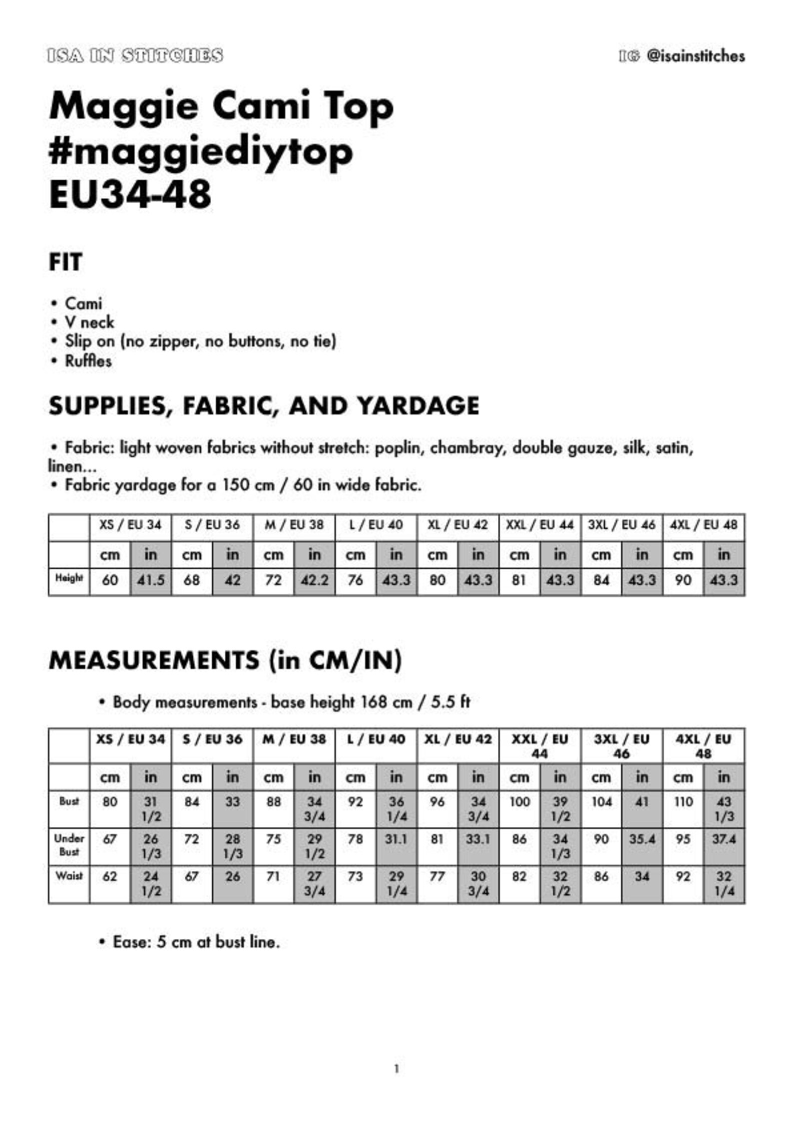 V Neck Peplum Ruffle Cami Top Maggie PDF Pattern - Etsy