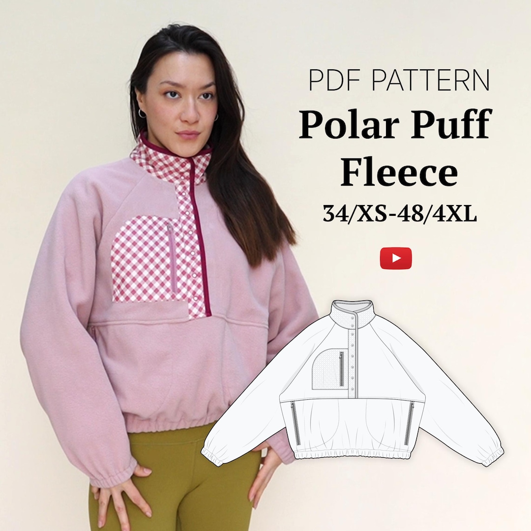 Polar Puff Fleece for Women PDF Sewing Pattern - Etsy