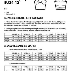 Halter Neck Jersey Top #deltadiytop PDF Sewing Pattern - Etsy