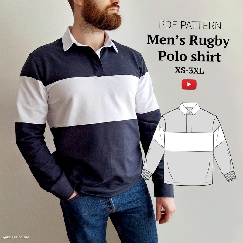 Mens Rugby Pattern - Etsy
