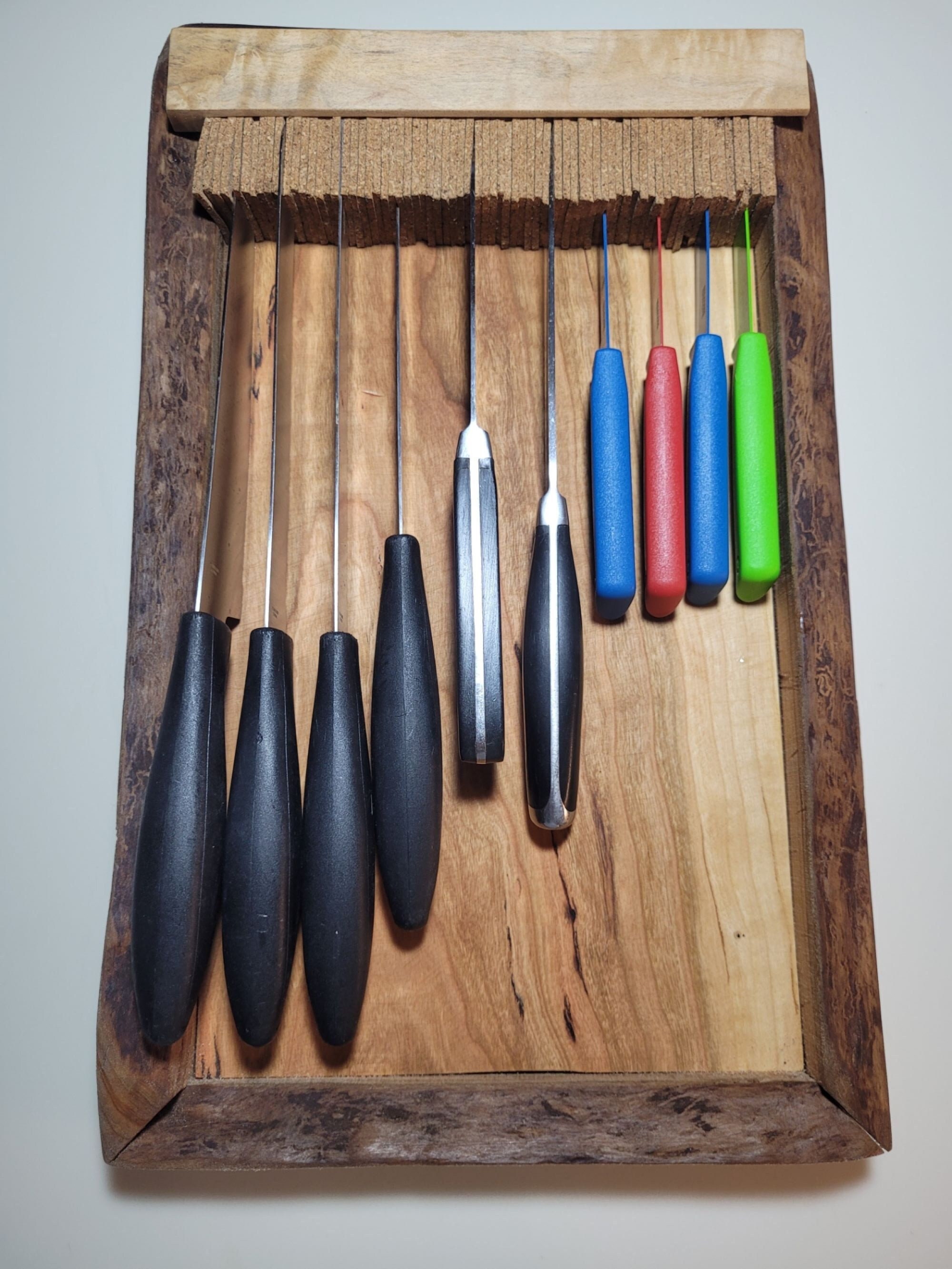 Live Edge Knife Block Drawer Insert - Etsy
