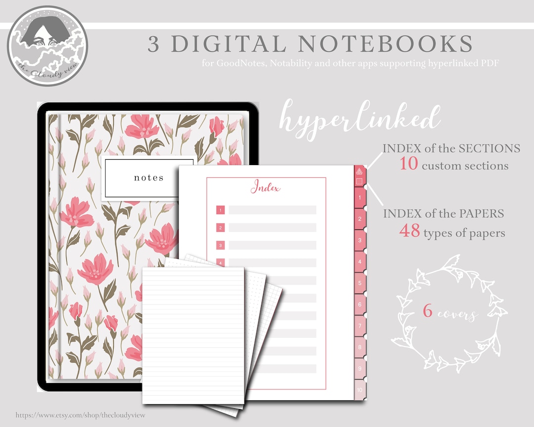 Hyperlinked Digital Notebook| Student Planner| Tabs| Bullet Journal ...