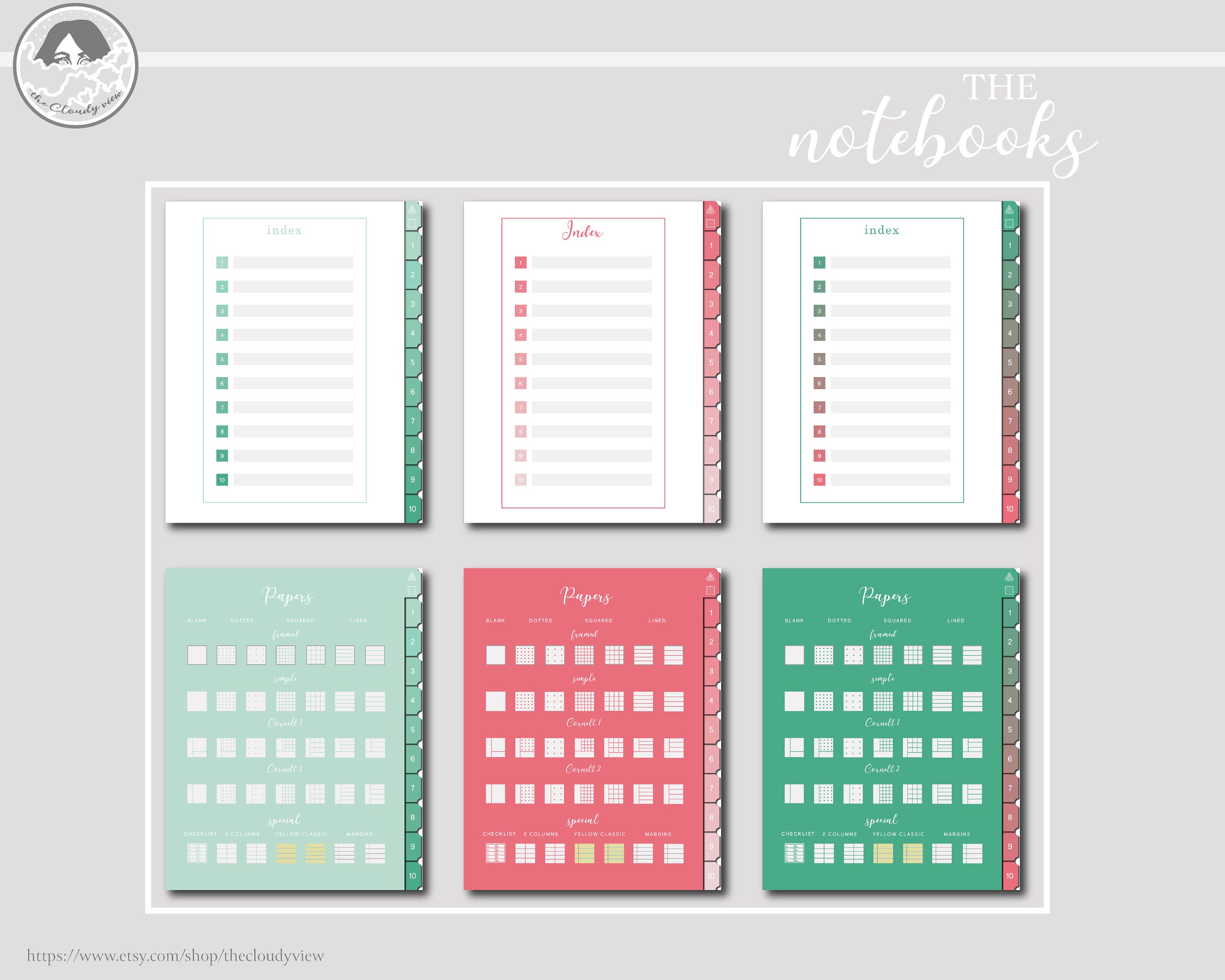 Hyperlinked Digital Notebook Student Planner Tabs Bullet Journal for ...