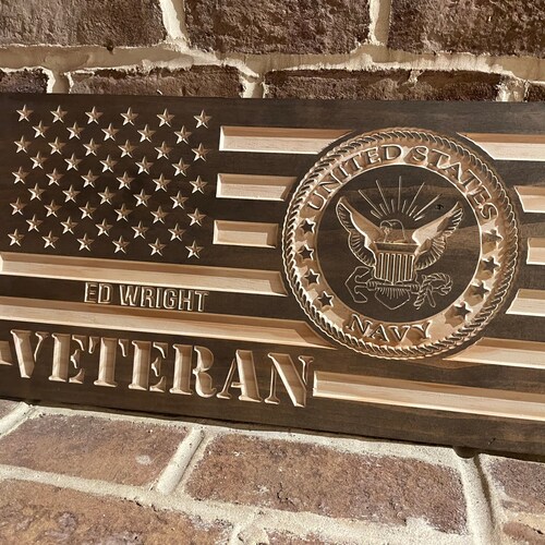 Vietnam Veteran Wood Flag - Etsy