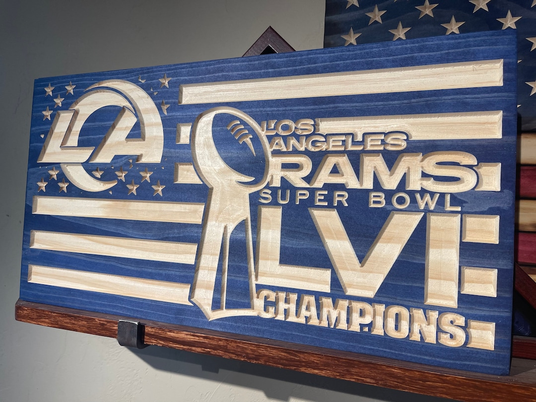 Carved LA Rams Flag,handcrafted,football,sports Fan,pride,super Bowl ...