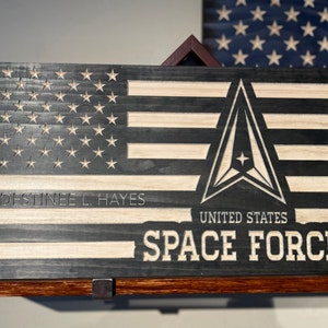 Carved Wood Space Force, United States Military, Hero, Soldier, Custom ...