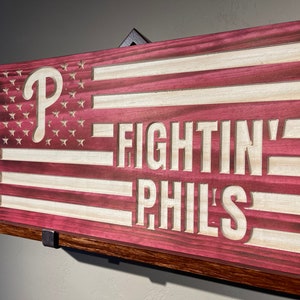 Carved Philadelphia Phillies, Handcrafted, Baseball, Sports Fan, Philly ...