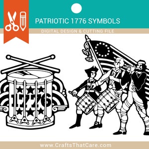 PATRIOTIC 4th of July, Independence Day, 1776 Patriotic Symbols, Drum ...