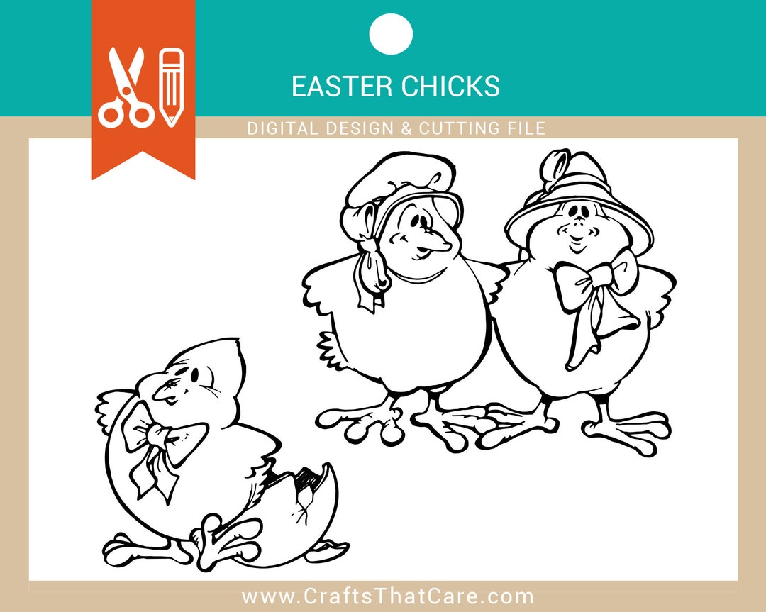 Goofy Easter Chicks | SVG | PNG | Digital Download | Cut File | Instant ...
