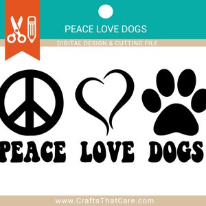 Peace Sign SVG, Paw SVG, Heart Svg, Instant Download, Svg, Png, Dxf ...