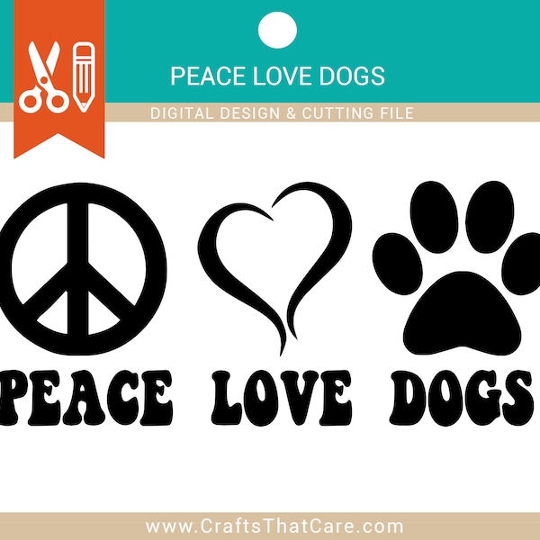Peace Sign Paw Print Svg - Etsy
