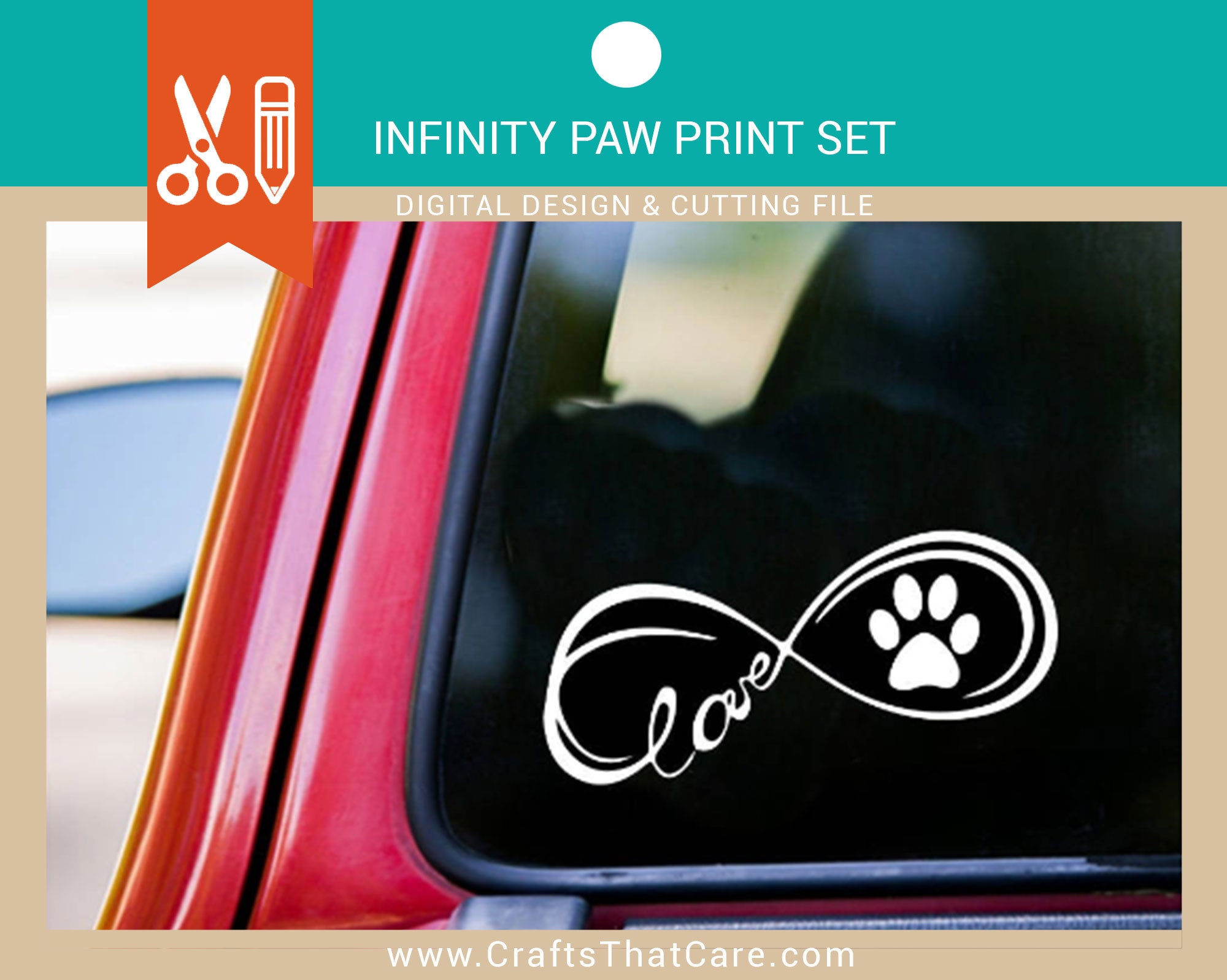 Infinity Paw Print Heart and Paw Print Infinity Infinity - Etsy Canada