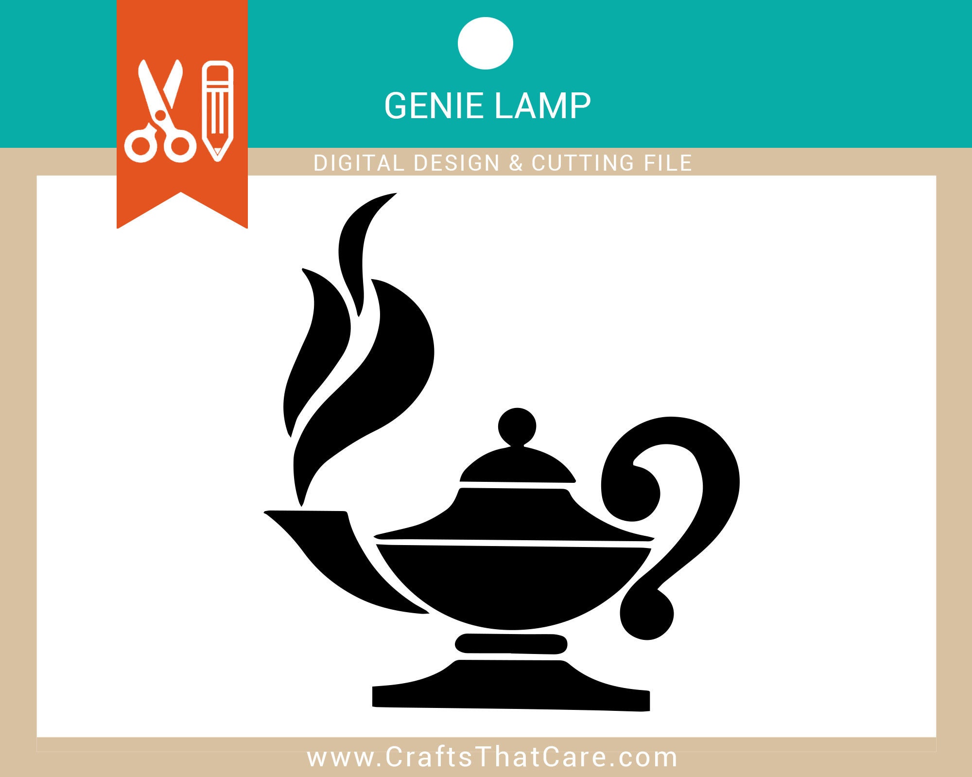Genie Lamp Silhouette