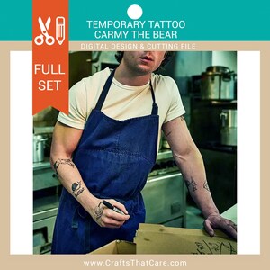 HALLOWEEN | Digital Download, Carmy the Bear Temporary Tattoos for Halloween, Carmen Berzatto ...