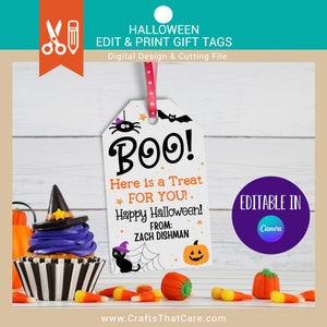 HALLOWEEN | Favor Tags, Boo Gift Tags, Trick or Treat Favor Tags, Treat ...