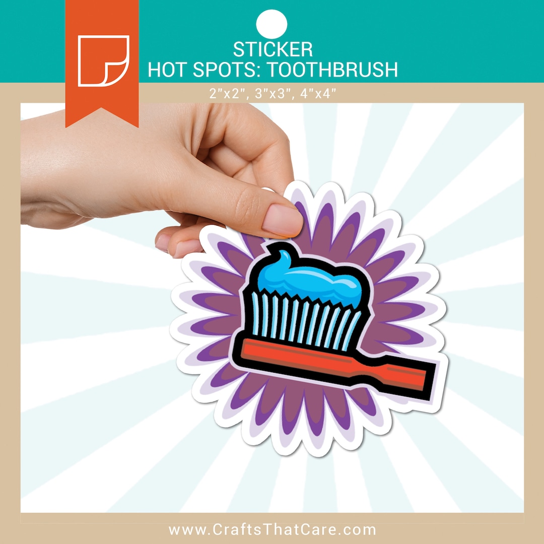 HOT SPOTS | Toothbrush Sticker, Toothpaste Sticker, Dentist, Dental ...