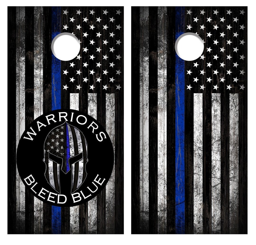THIN BLUE LINE Warriors Bleed Blue Thin Blue Line Grunge - Etsy