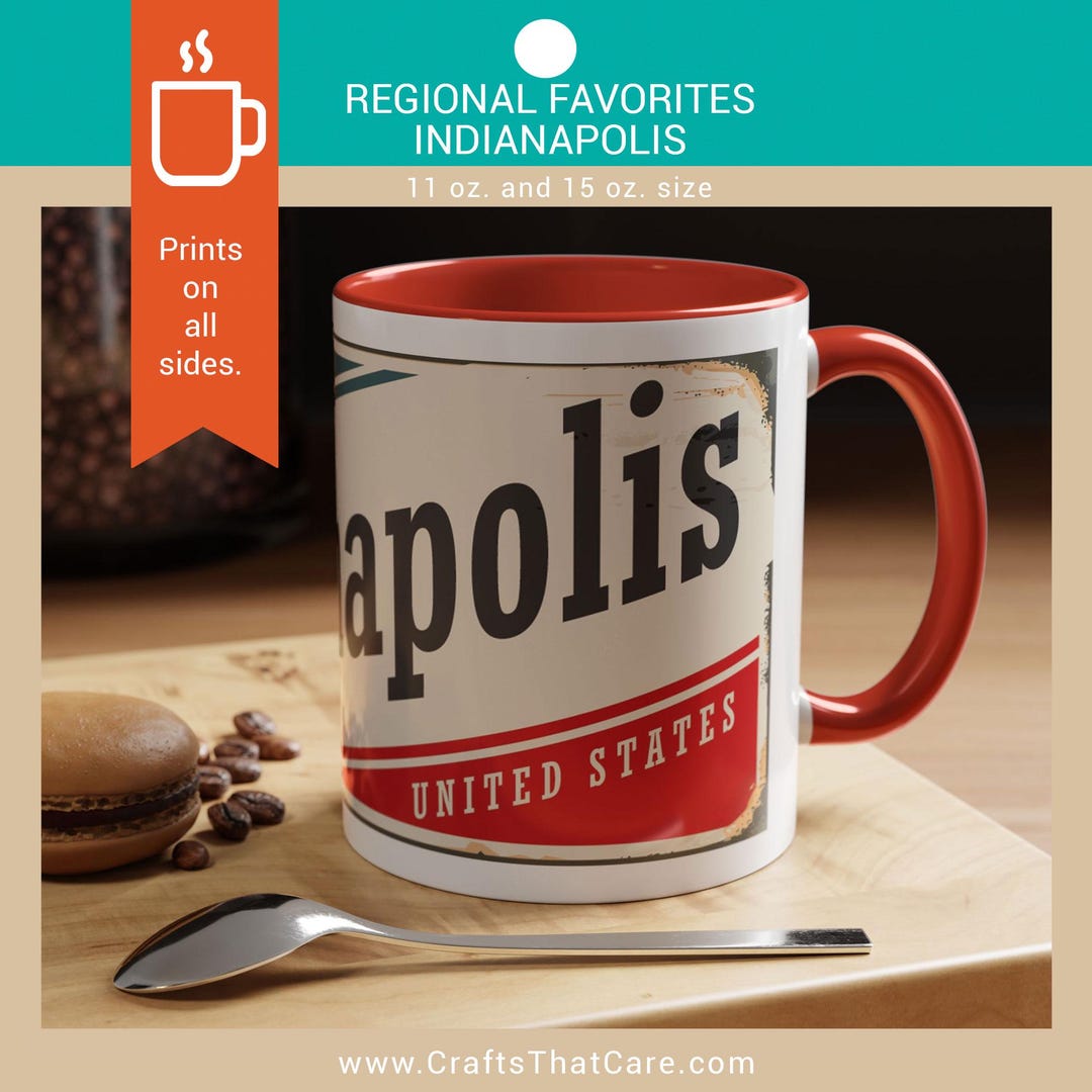 REGIONAL FAVORITES | Indianapolis, Ceramic Mug, Coffee Mug, Coffee ...