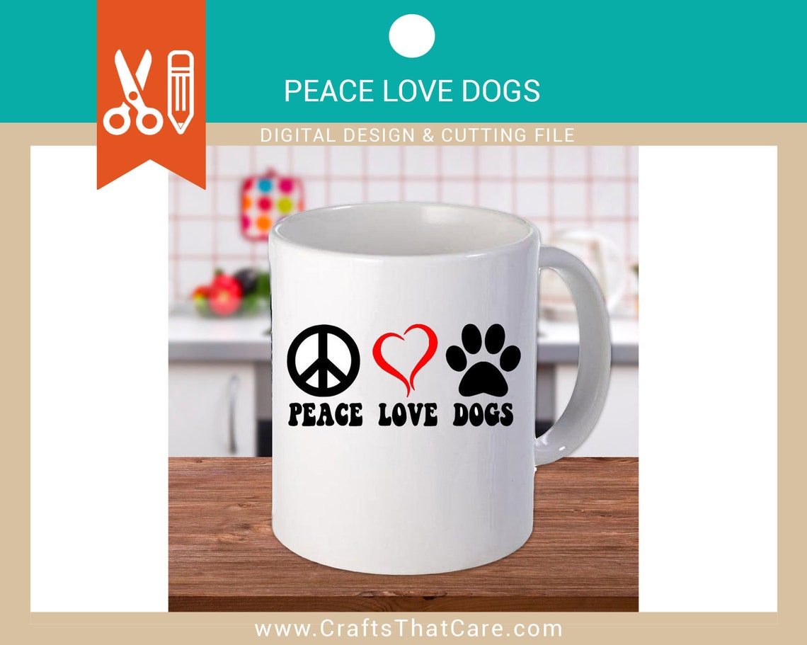Peace Sign SVG Paw SVG Heart Svg Instant Download Svg - Etsy