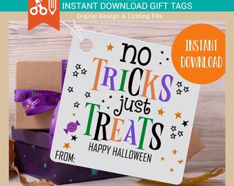 Halloween Favor Tags, Boo Gift Tags, Trick or Treat Favor Tags, Treat ...