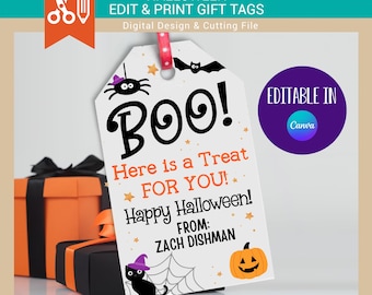 Halloween Gift Tags, Halloween Favor Tags, Trick or Treat Favor Tags ...