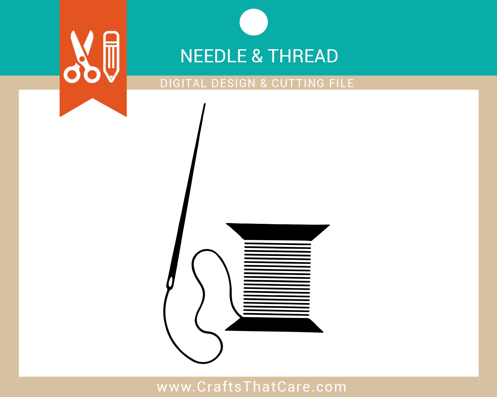 Needle and Thread SVG PNG Sewing Spool Mending Cut - Etsy