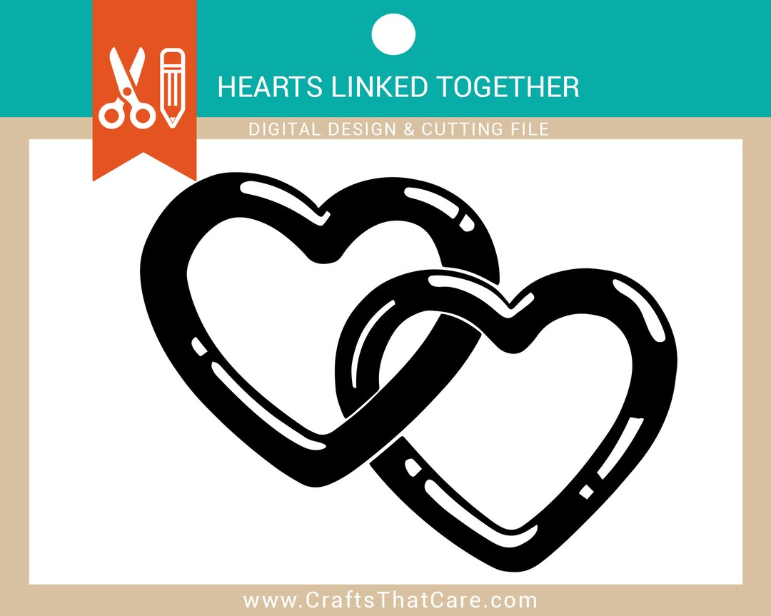 Hearts Linked Together | Valentine's Day | Love | SVG | Digital ...