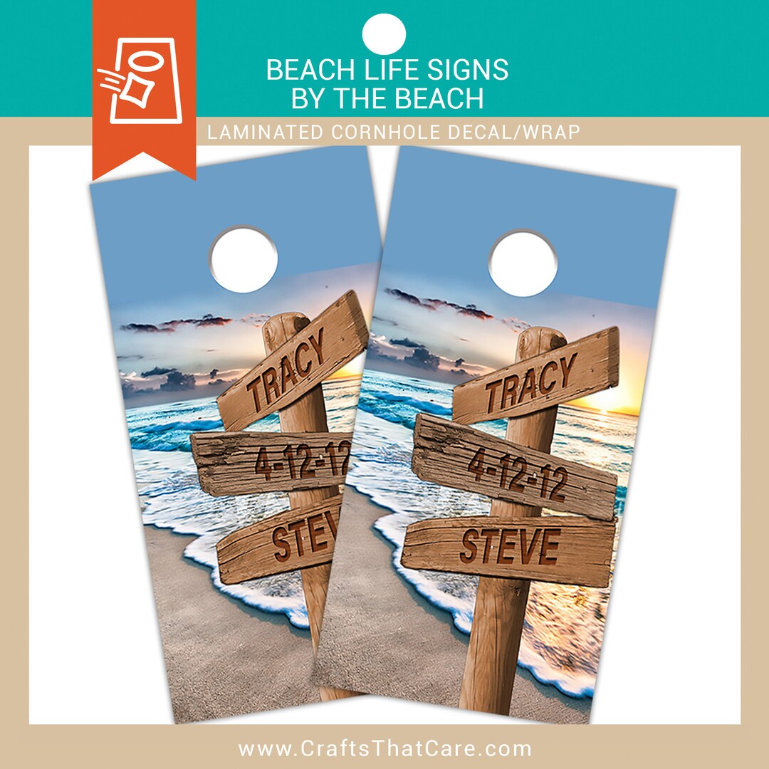 BEACH LIFE | Personalized Beach Sign, Beach House Sign, Family Gift ...