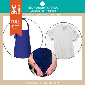 HALLOWEEN | Digital Download, Carmy the Bear Temporary Tattoos for Halloween, Carmen Berzatto ...