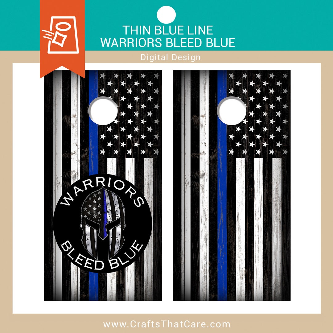THIN BLUE LINE | Warriors Bleed Blue, Thin Blue Line Grunge Flag ...
